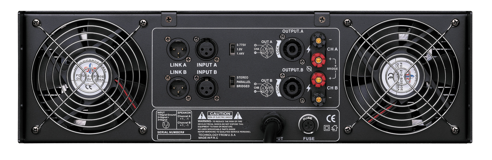 PADON PX3000 professional amplifier, 8 ohms, two channels, 3U high ...